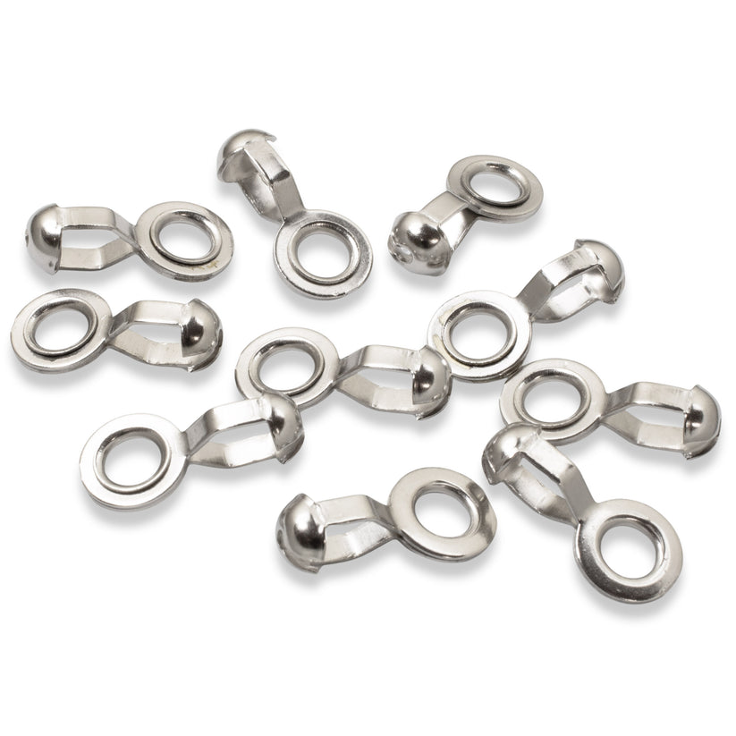 Nickel Plated Brass #10 Ball Chain Loop Connectors for DIY Projects