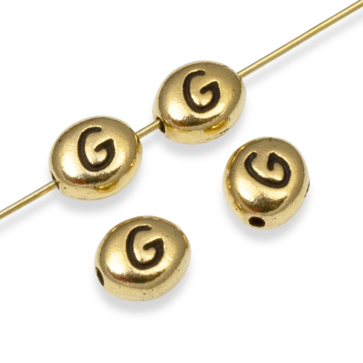 Gold Letter "G" Alphabet Beads | Hackberry Creek
