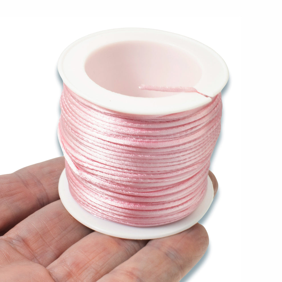 1mm Light Pink Satin Nylon Cord | Hackberry Creek