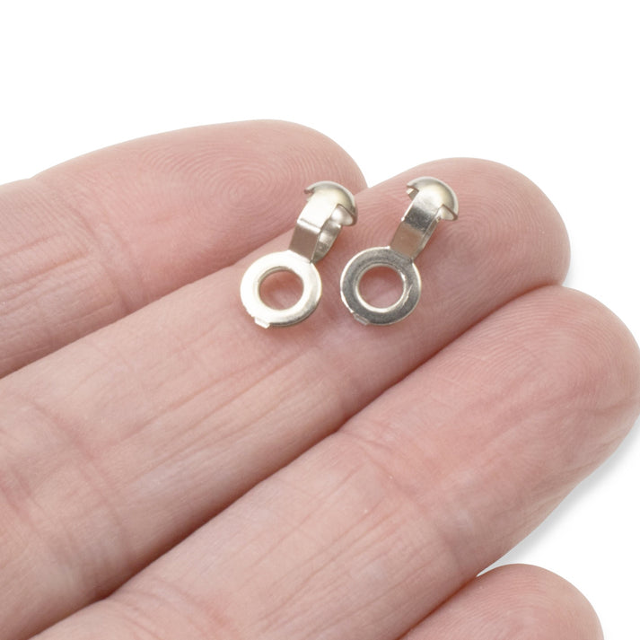 Silver Nickel Plated Brass #6 Ball Chain Fan Pull Loop Connectors