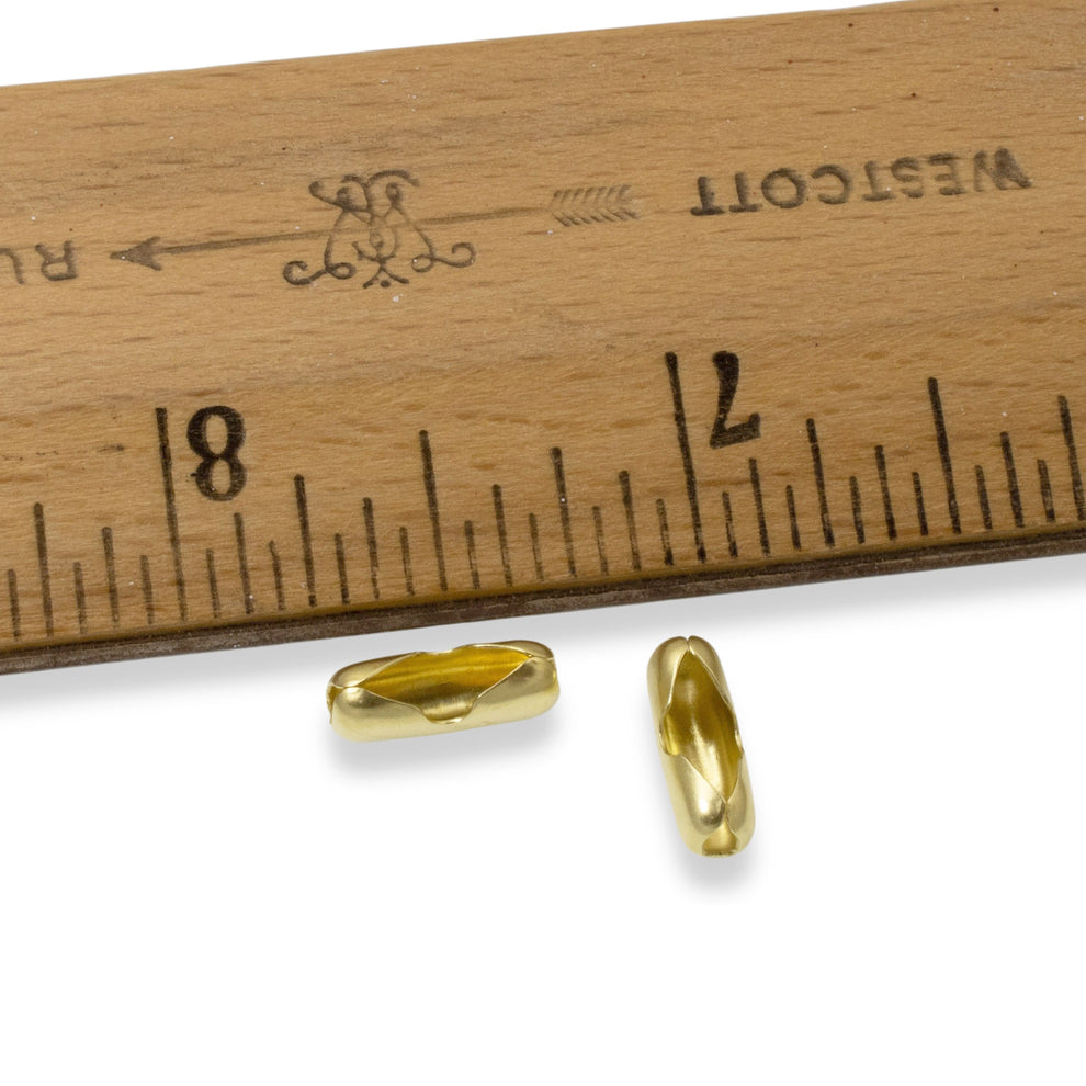 Brass/Gold #6 Ball Chain Connectors, For Lamp or Fan Pull Chain 50/Pkg