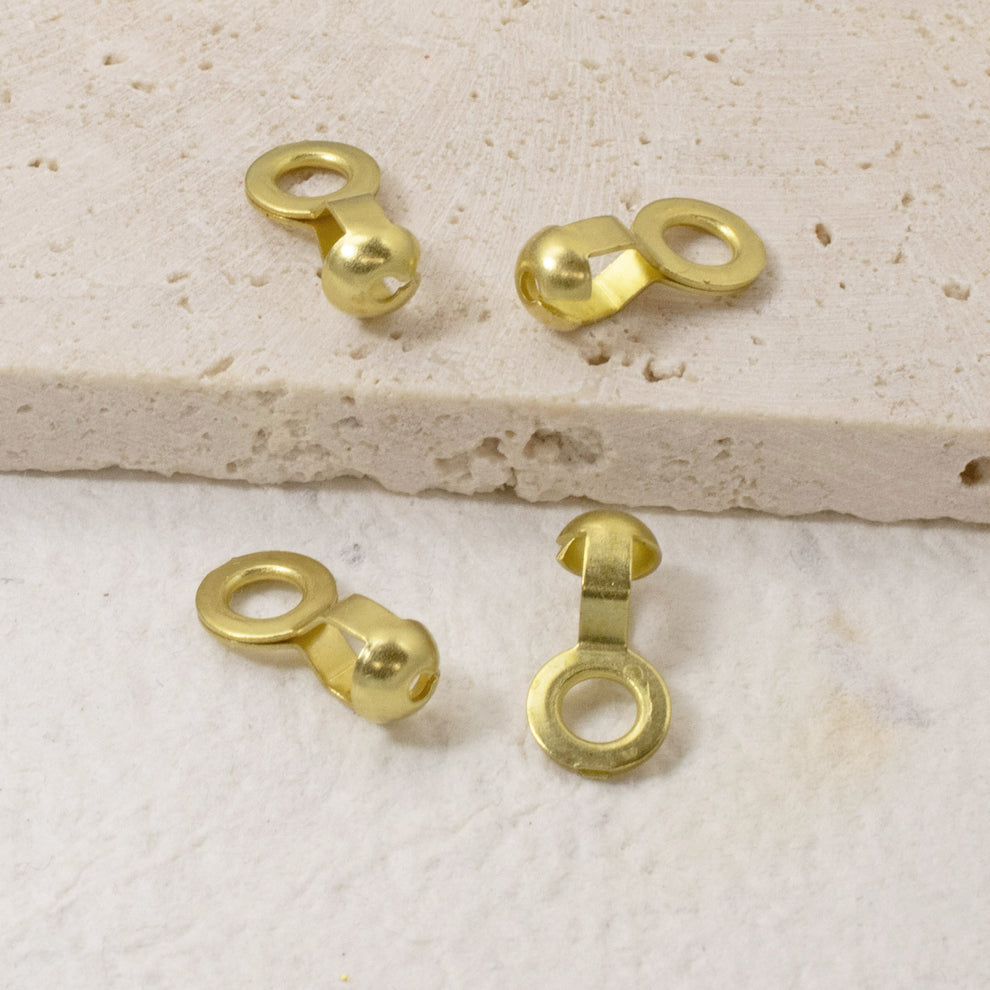Brass Ball Chain #6 Fan Pull Loop Connectors, "A" Coupling Hardware