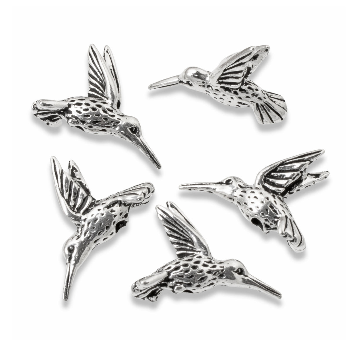 Silver Hummingbird Beads | TierraCast | Hackberry Creek