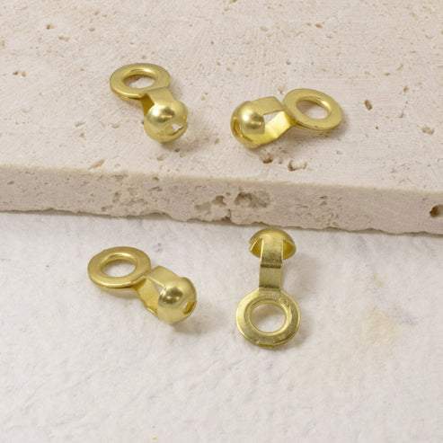 Brass Ball Chain #6 Lamp/Fan Pull Loop Connectors, "A" Couplings
