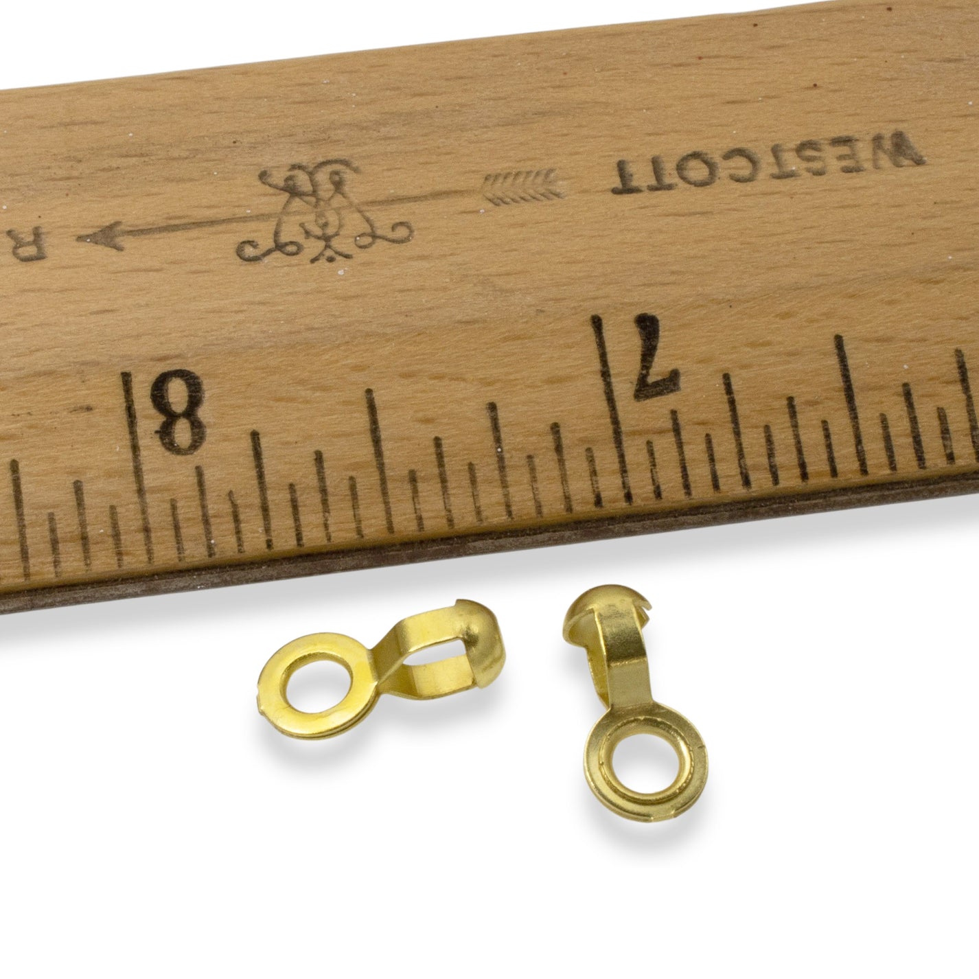 Brass Ball Chain #6 Fan Pull Loop Connectors, "A" Coupling Hardware