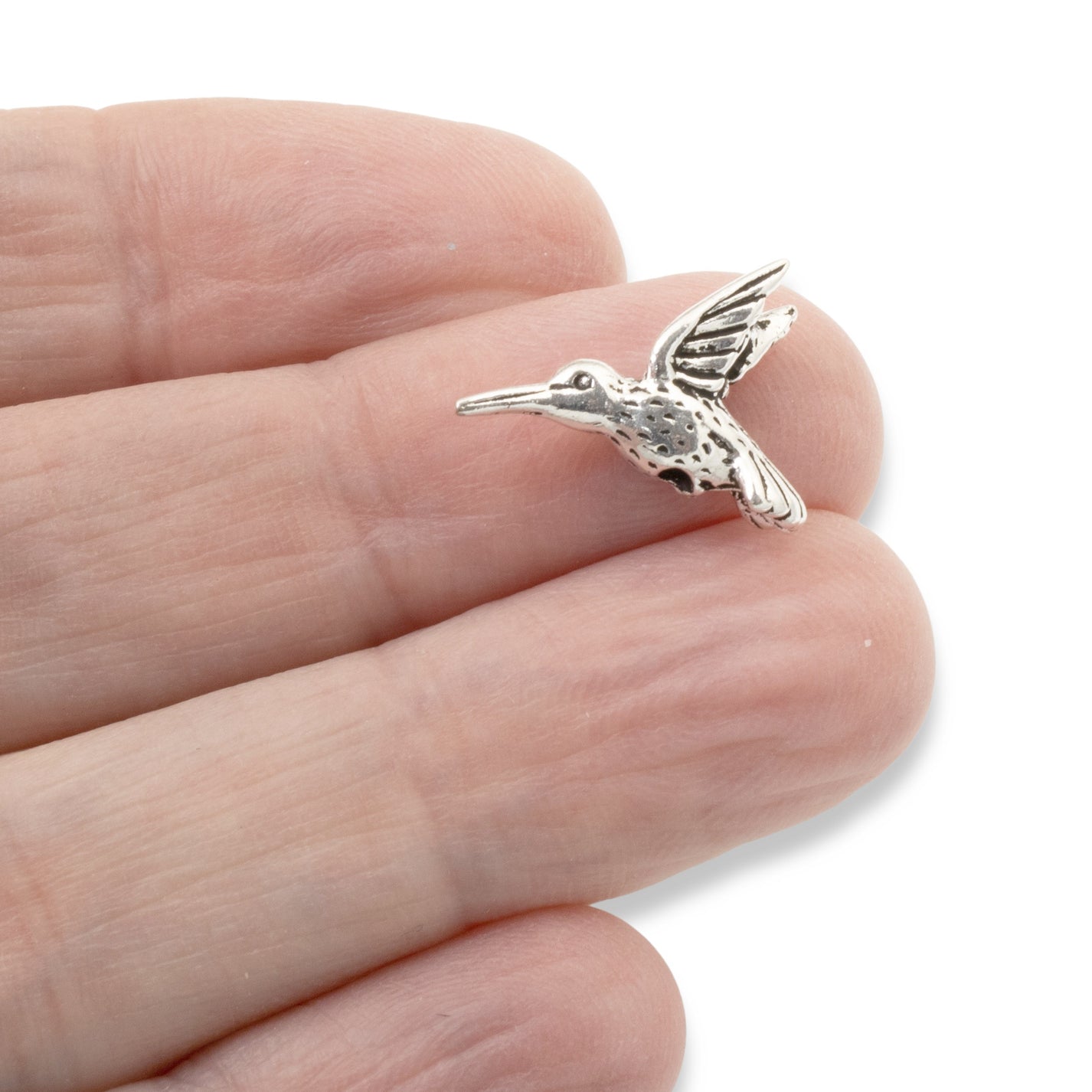 Silver Hummingbird Beads | TierraCast | Hackberry Creek