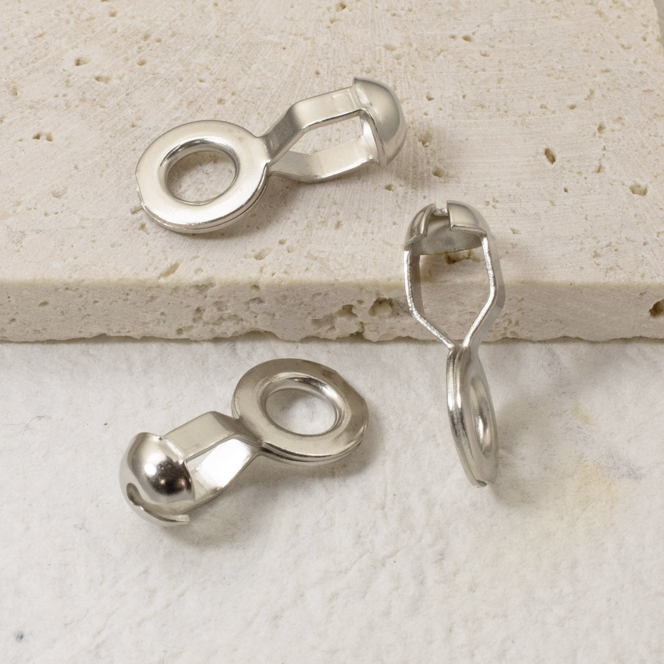 Nickel Plated Brass #10 Ball Chain Loop Connectors for DIY Projects