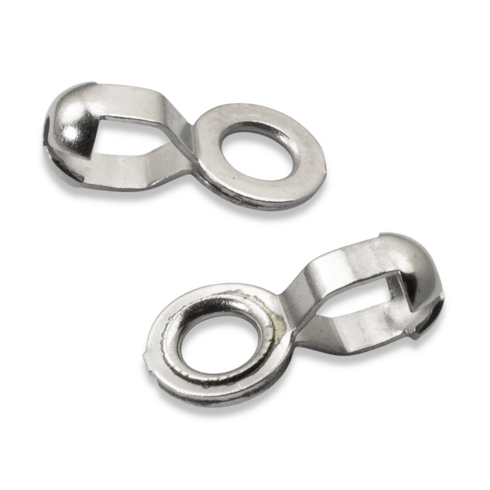 Silver Nickel Plated Brass #6 Ball Chain Fan Pull Loop Connectors