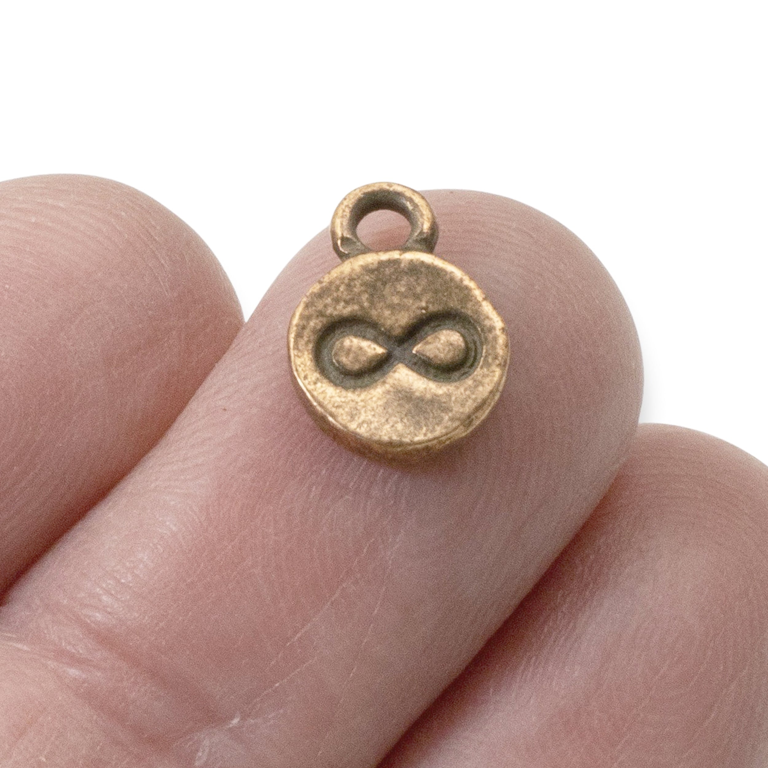Copper Infinity Charms, 4-Pack Endless Possibilities Symbols