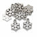 50/Pkg Silver Mini Snowflake Charms | Hackberry Creek