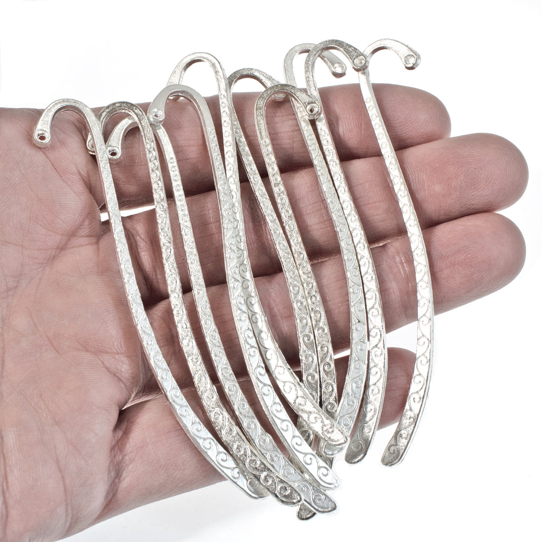 Silver Swirl Small Metal Bookmarks | Hackberry Creek