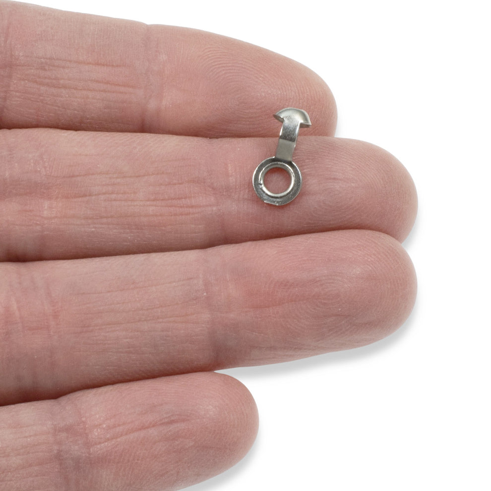 Stainless Steel #6 Ball Chain Fan Pull Loop Connectors, Silver 10/Pkg