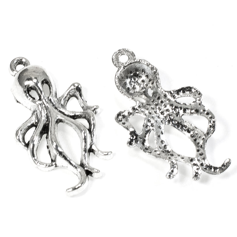 Silver Octopus Charms | Hackberry Creek