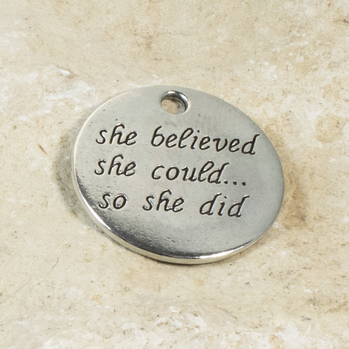 Silver She Believed She Could...So She Did Charms | Hackberry Creek