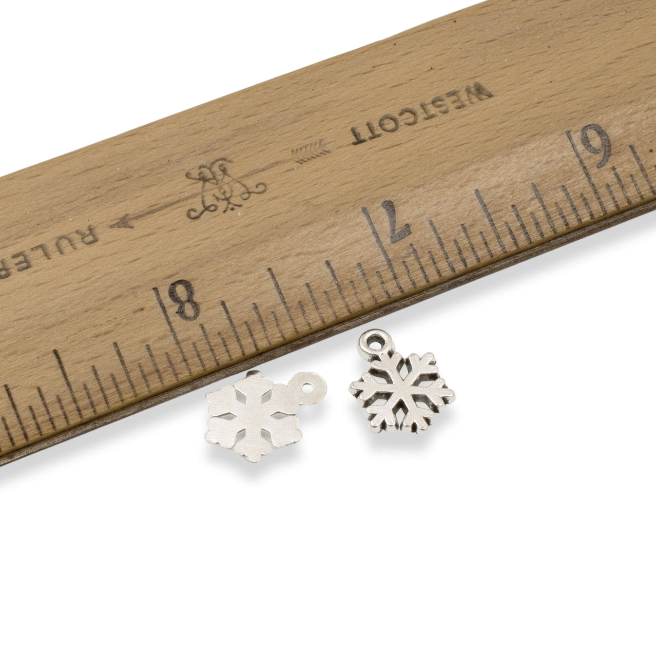 50/Pkg Silver Mini Snowflake Charms | Hackberry Creek